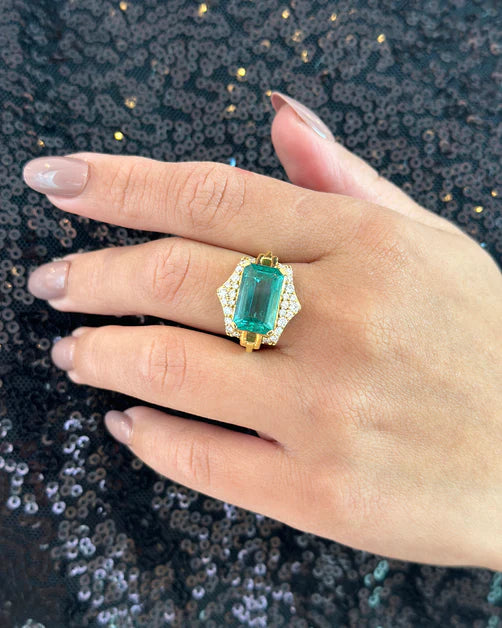 Goshwara Rain Forest Ring - Rock Crystal- Jo Latham