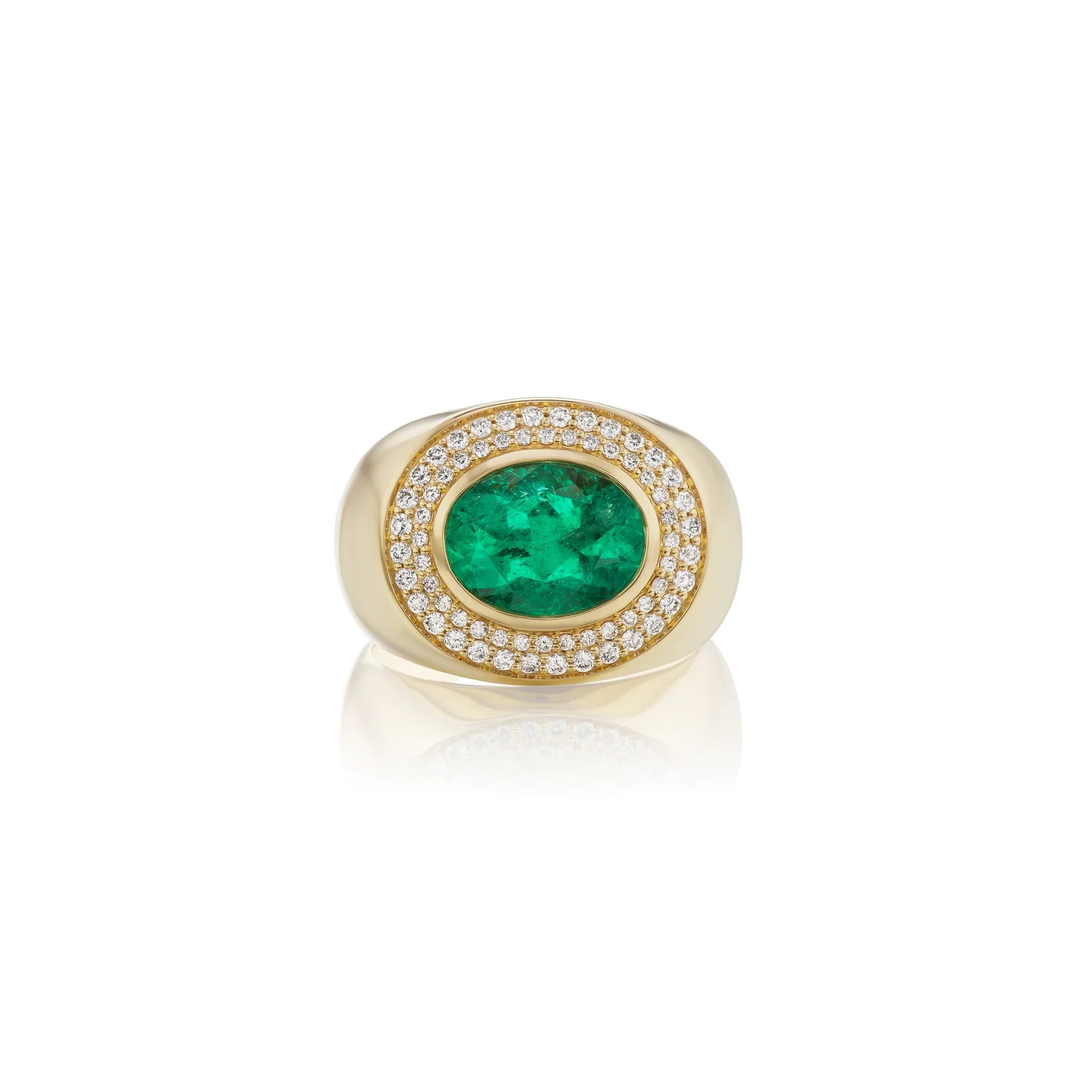 Emerald Oval Nomad Cocktail Ring – Jo Latham