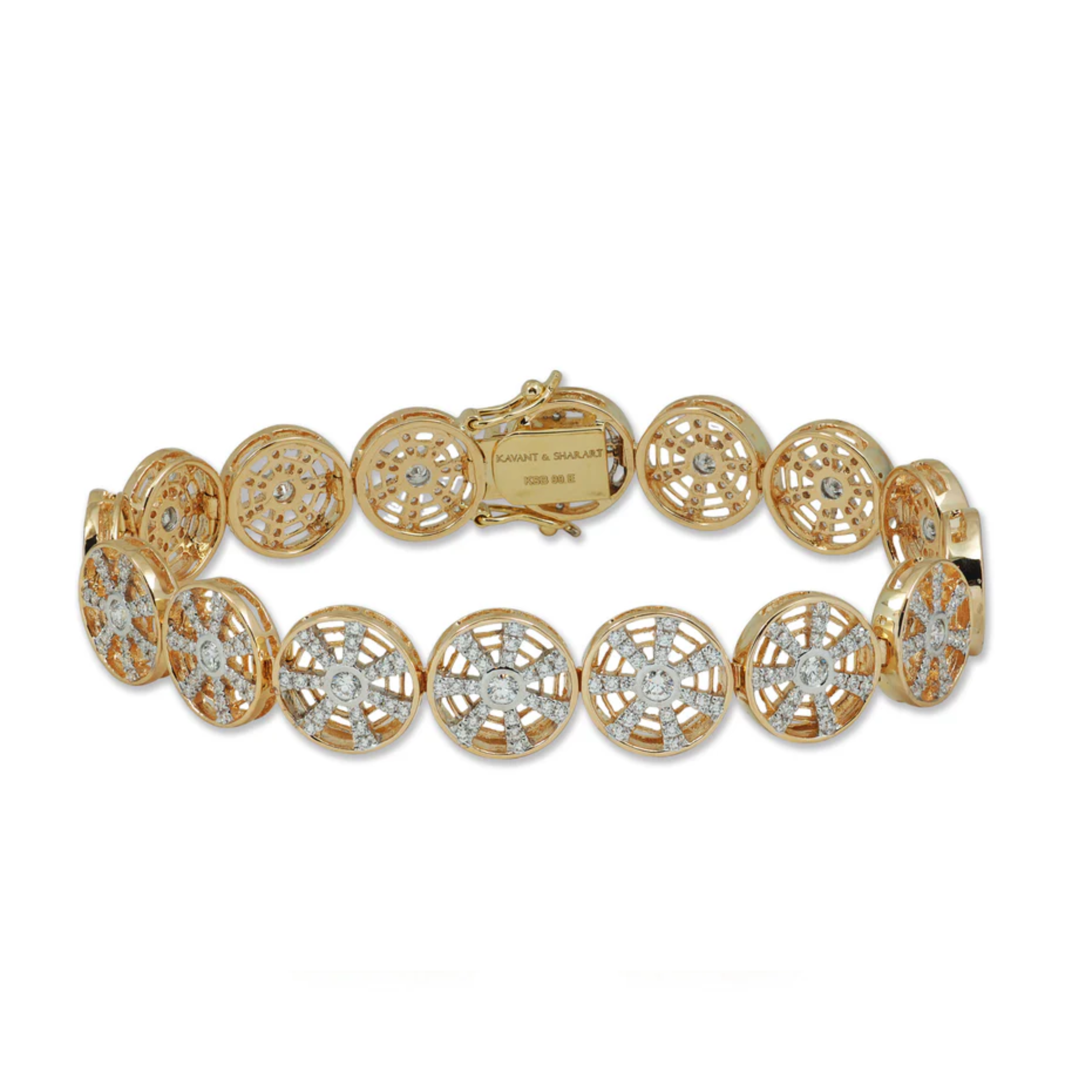 Kavant & Sharart Twist Kaleidoscope Eternity Diamond Tennis Bracelet ...