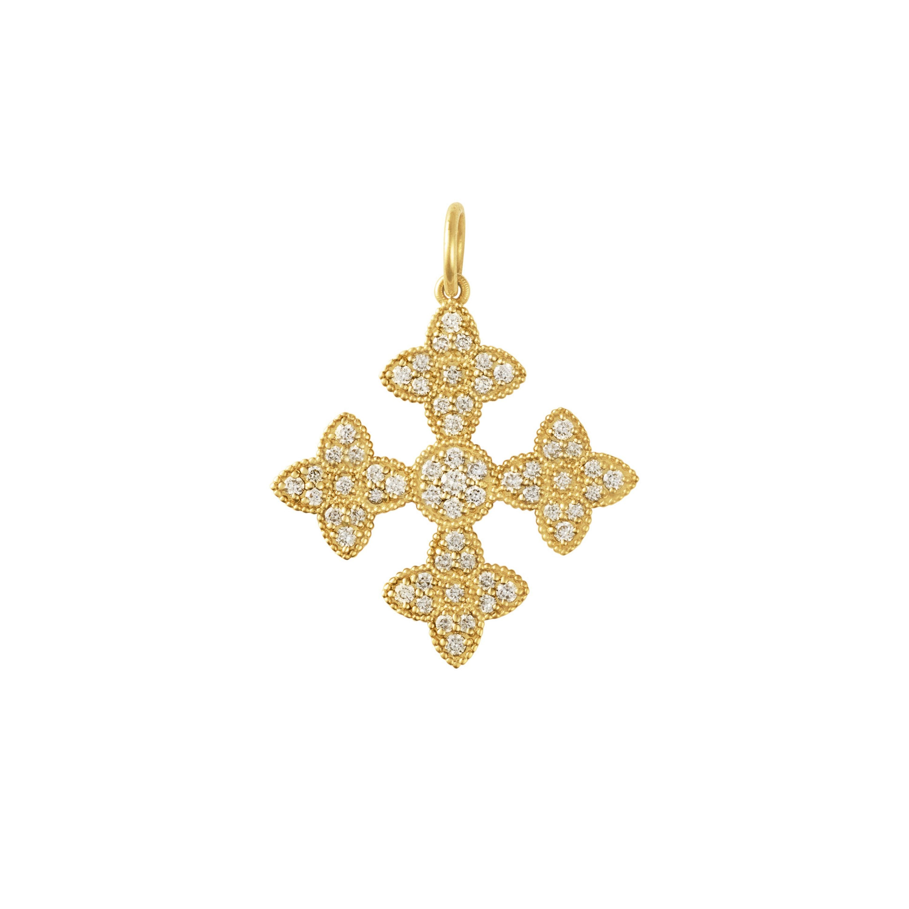 Lionheart Diamond Byzantine Cross Cross Charm – Jo Latham