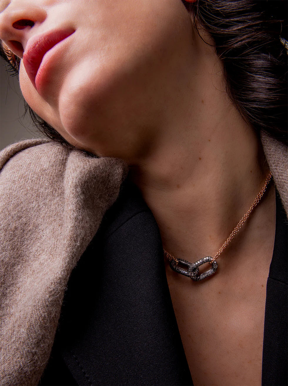 Link Clasp- Black Diamonds - Jo Latham